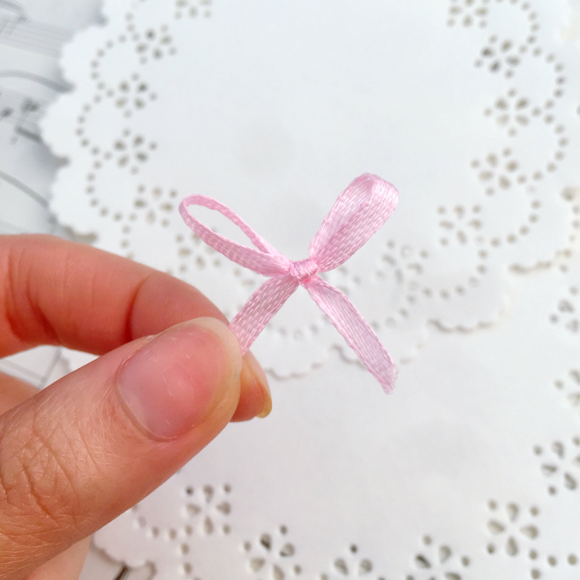 Baby Pink Bows 25-50pcs Light Pink Satin Bows Pink Ribbon | Etsy