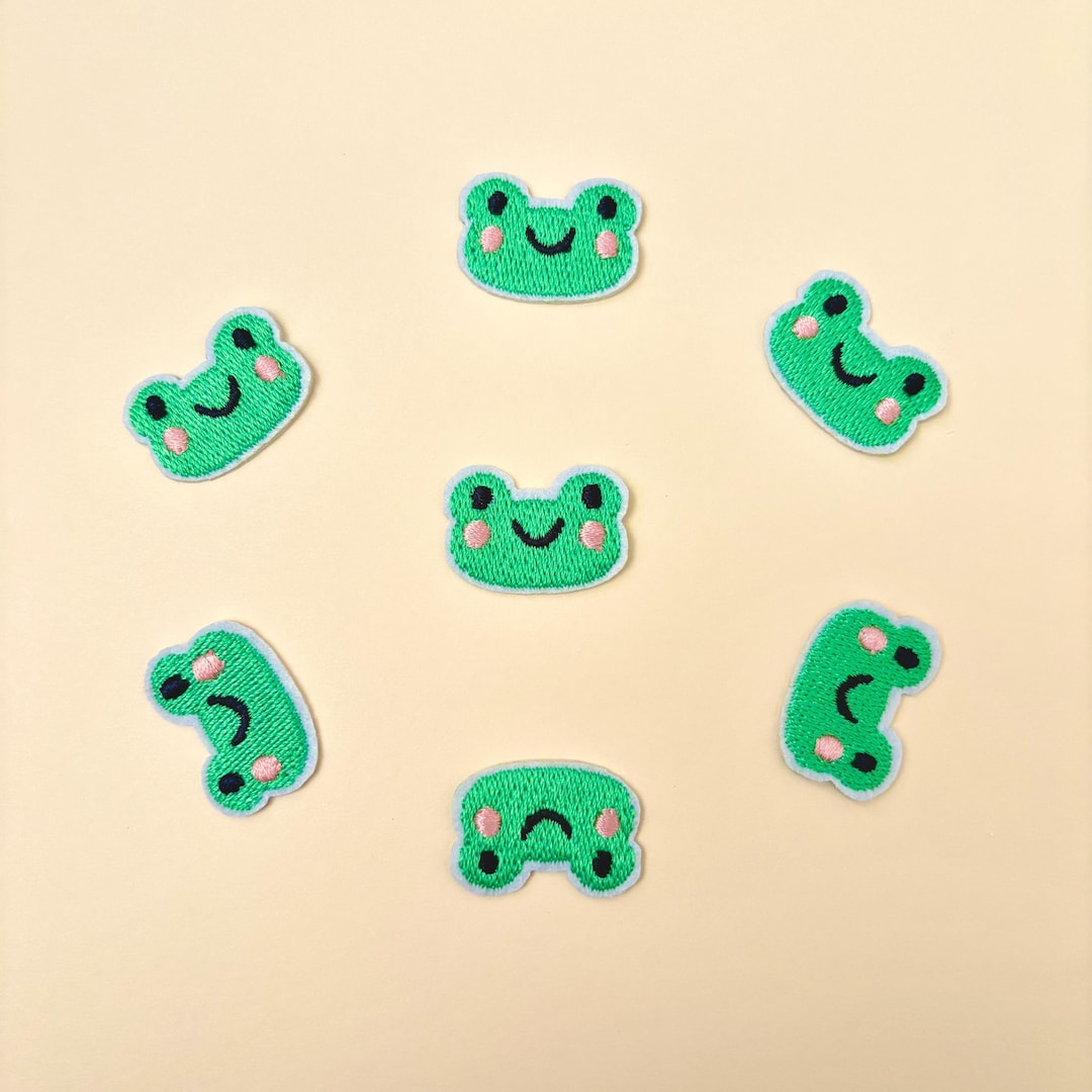 Mini Frog Patch Iron on 1pc, Cute Small Animals Badge Kawaii Anime ...