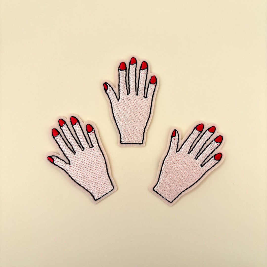 Hand Patch Iron on 1pc- Manicure Funny Patches Feminist Femme Nails ...