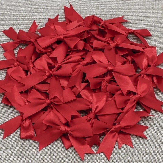 Large Red Satin Bows 3.5 Inch Red Ribbon Bows Party Gift - Etsy