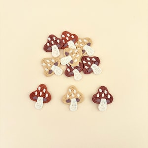 Mini Mushroom Patch Sew On- Set of 3- Small Mushrooms Applique ...