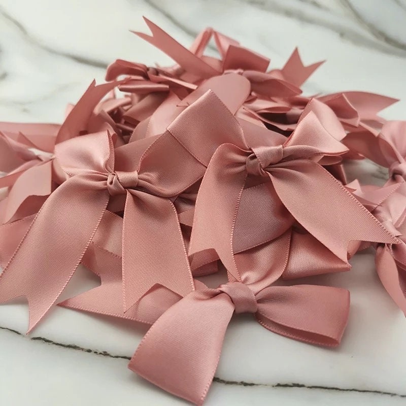 Large Dusty Pink Bows 3.5 Inch XL Rose Gold Ribbon Bows Hand - Etsy