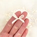 Mini Ivory Ribbon Bows 1/8 Ribbon, off White Fabric Bows, Handmade Bows ...