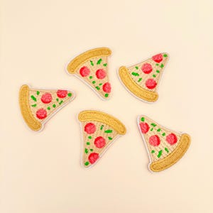Mini Pizza Slice Patch Iron on 1pcs- Fast Food Italian Pizza Patches, Small Cute Food Badge ...