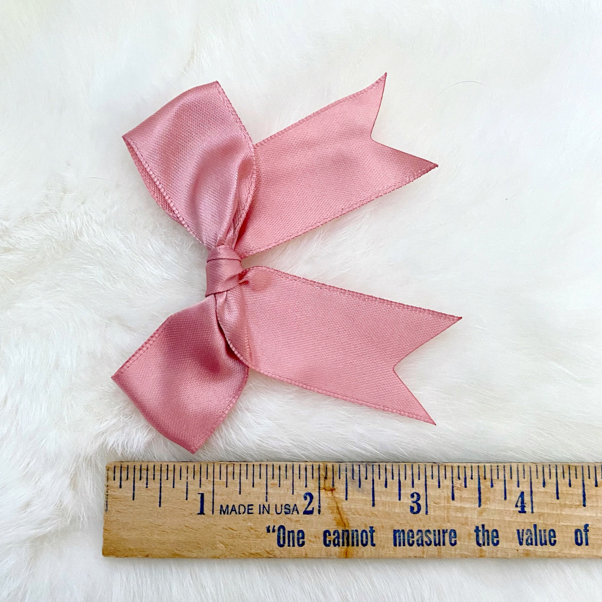 Large Dusty Pink Bows 3.5 Inch XL Rose Gold Ribbon Bows Hand | Etsy