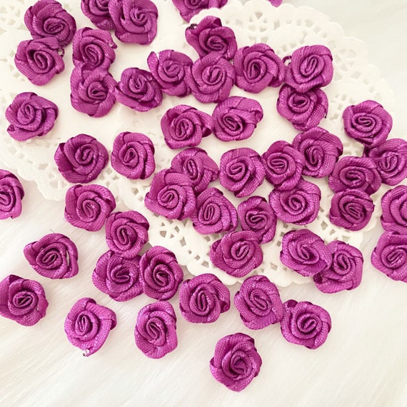 Purple Rose Buds 15mm M Light Purple Satin Roses Small - Etsy