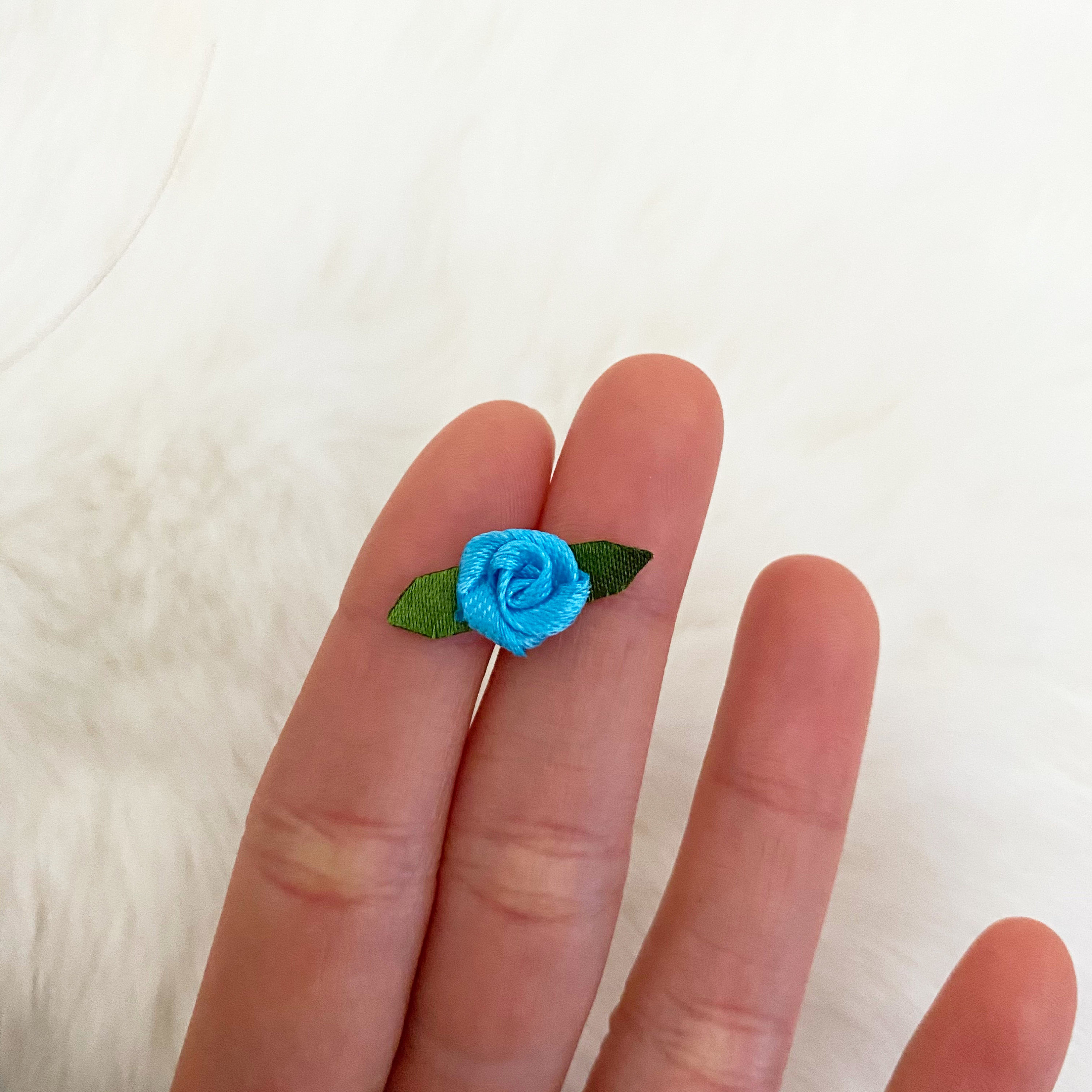 Tiny Blue Roses S 25-50pcs Mini Blue Roses Satin Rose - Etsy