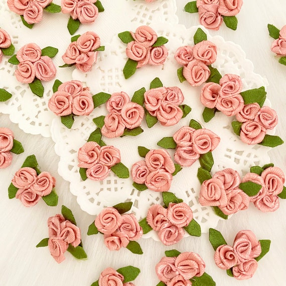 Dusty Pink Trio Roses 1 Mini Rose Bouquet Trio Roses - Etsy