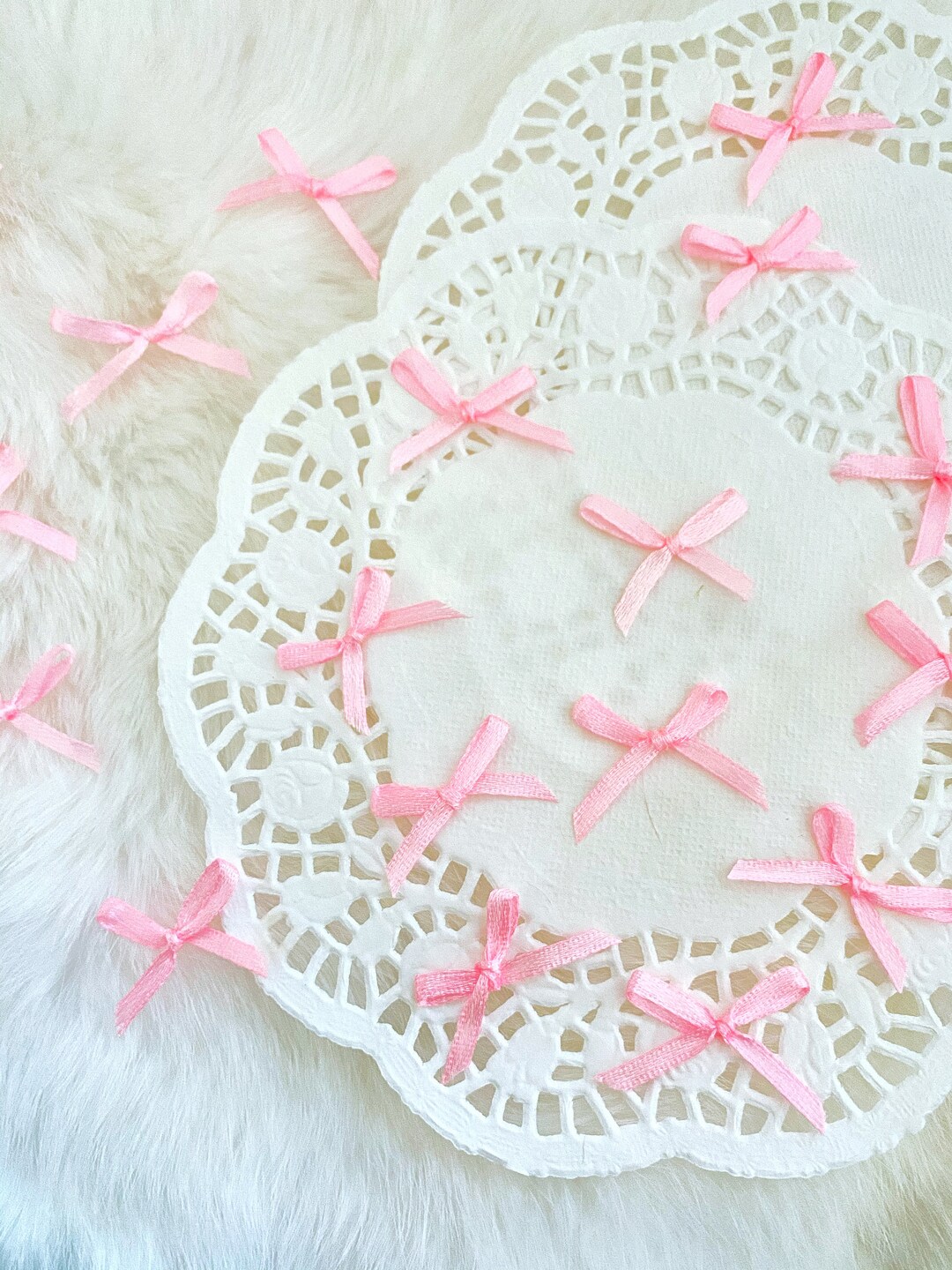 Baby Pink Bows 25-50pcs, Light Pink Satin Bows, Pink Ribbon Bows, Craft ...