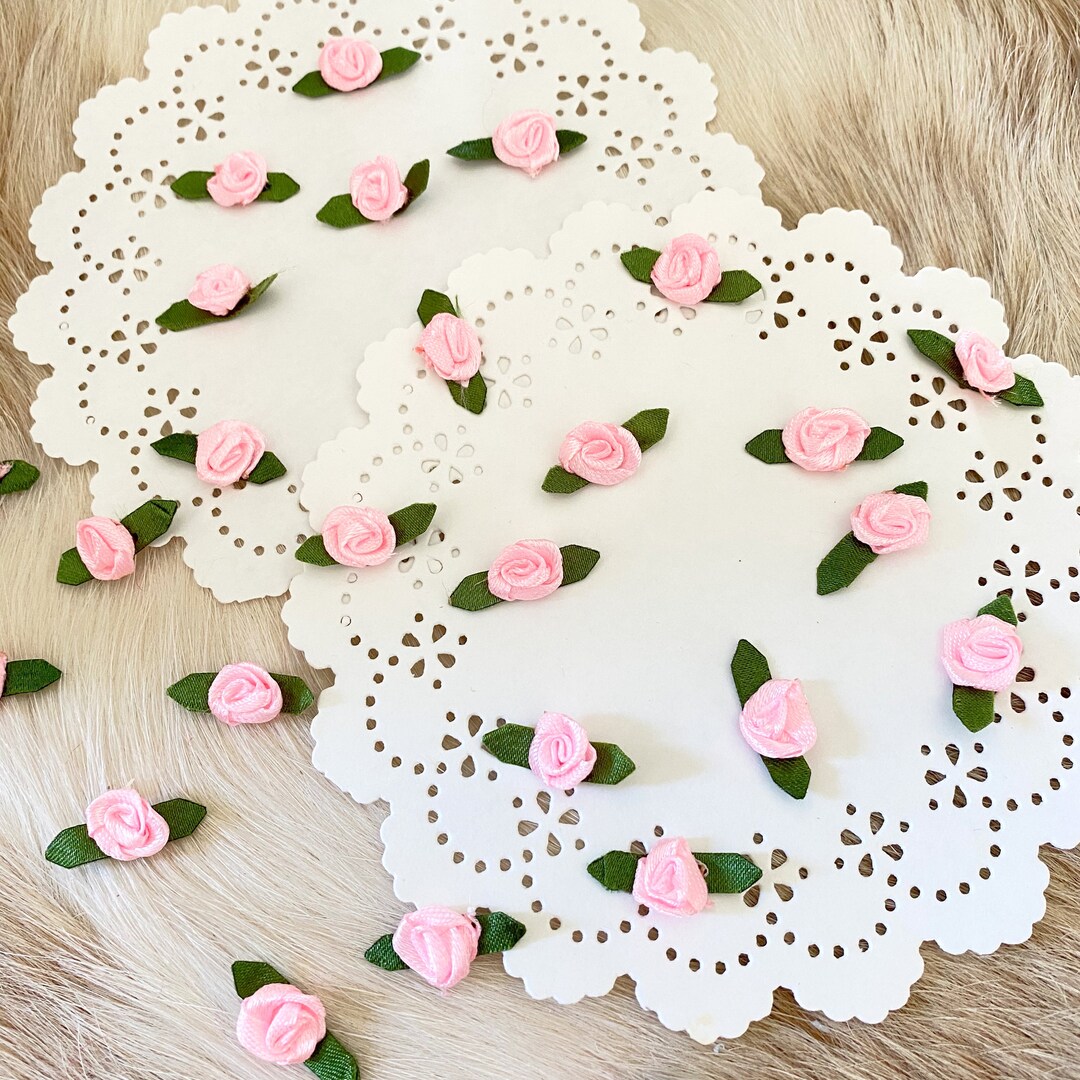 Tiny Pink Roses 15mm (S), Mini Pink Roses, Satin Rose Buds, Pink ...