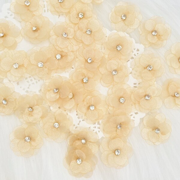 Rhinestone Flowers - Etsy