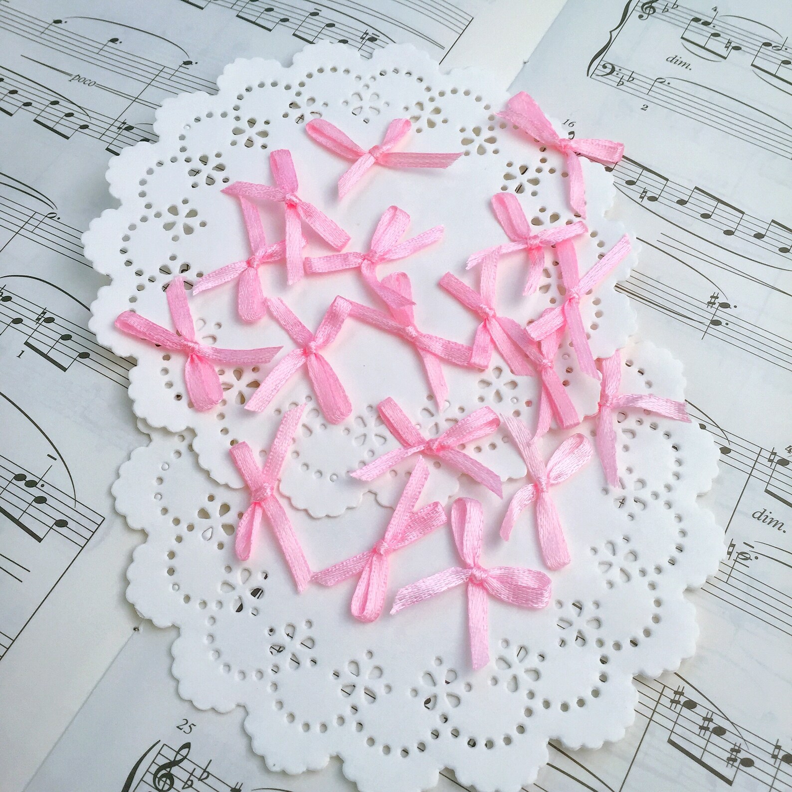 Baby Pink Bows 25-50pcs Light Pink Satin Bows Pink Ribbon | Etsy