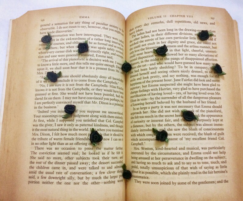 Tiny Black Roses 25/50 Pcs Mini Satin Roses Black Roses - Etsy