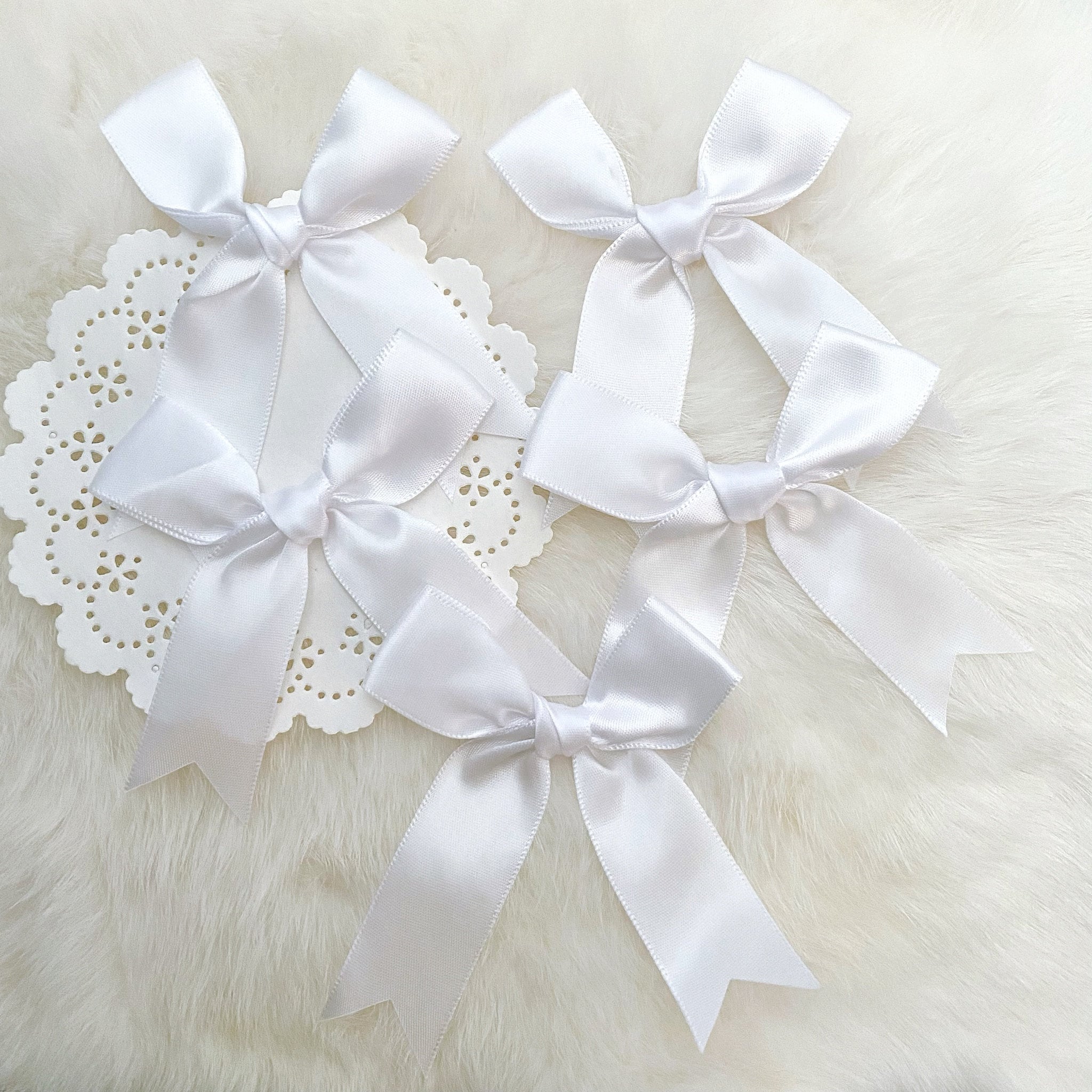 20 Big White Gift Bows 3.5 Inch XL White Ribbon Bows Hand | Etsy
