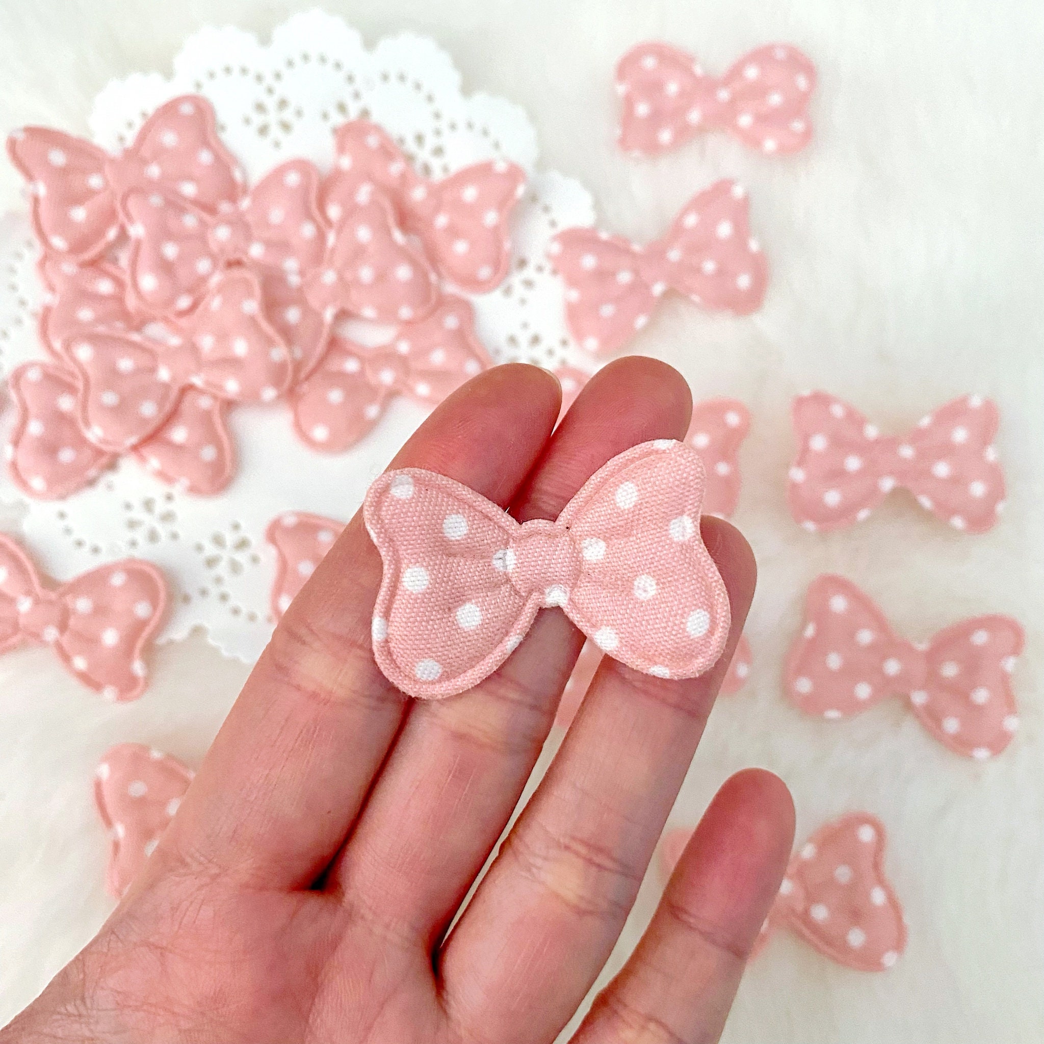 Cartoon Pink Polka Dot Bow