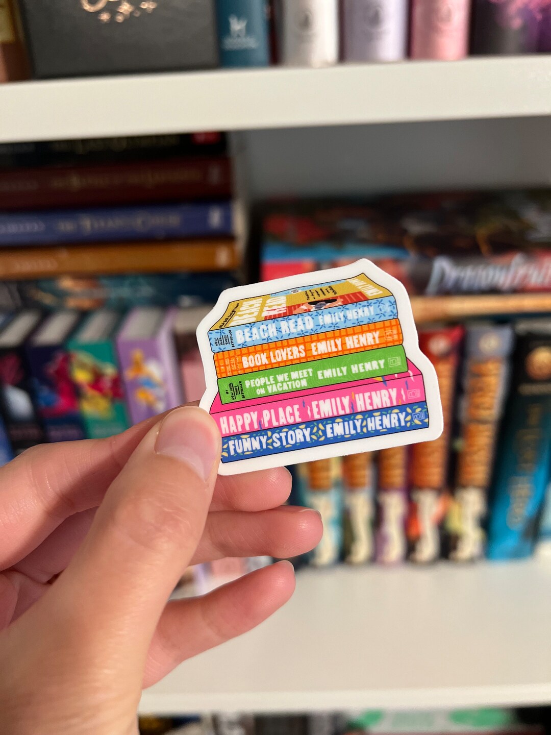 Emily Henry Bookstack Vinyl Waterproof Sticker - Etsy