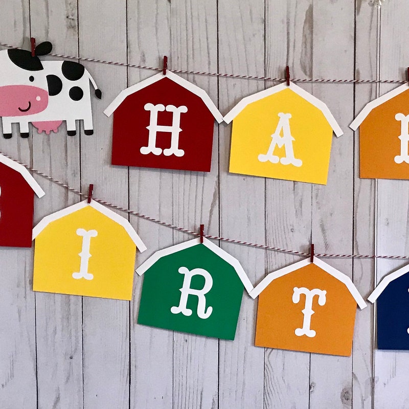 Farm Birthday Banner - Etsy