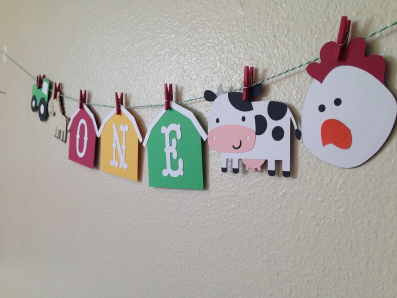 Farm Banner Farm Birthday Banner First Birthday Farm - Etsy