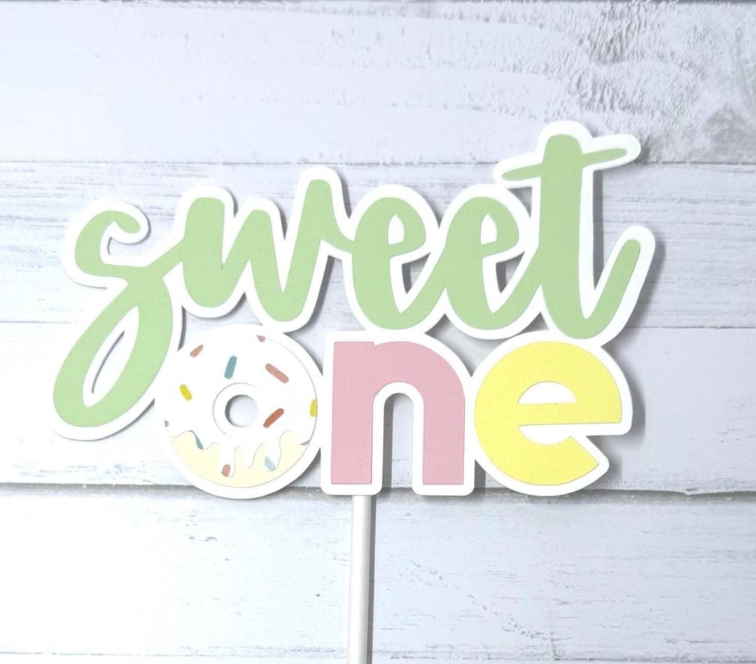 One Sweet Girl Sweet One Cake Topper Donut Cake Topper Girl Sweet First ...