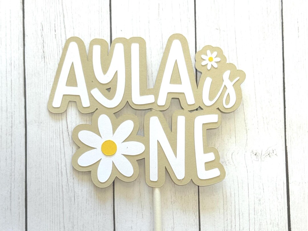 Custom Daisy One Cake Topper - First Birthday Cake Topper - Daisy Cake ...