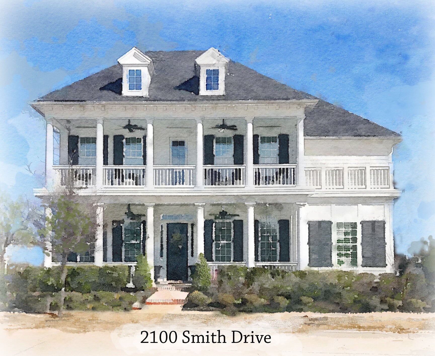 Personalized House Portrait New Home Housewarming Gift Realtor Closing ...