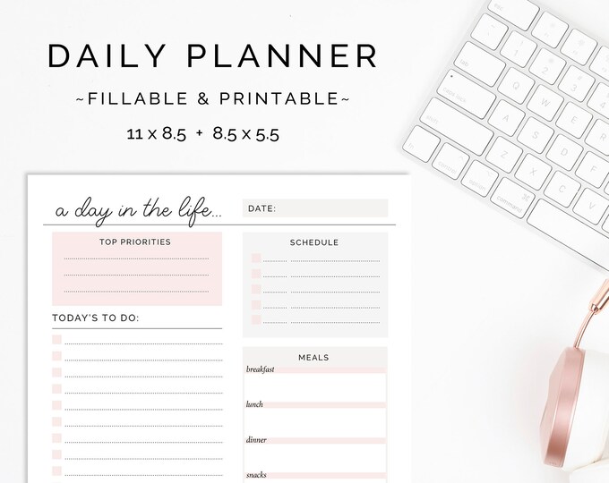DAILY PLANNER Printable | to Do List Printable | Meal Planner | Fitness ...