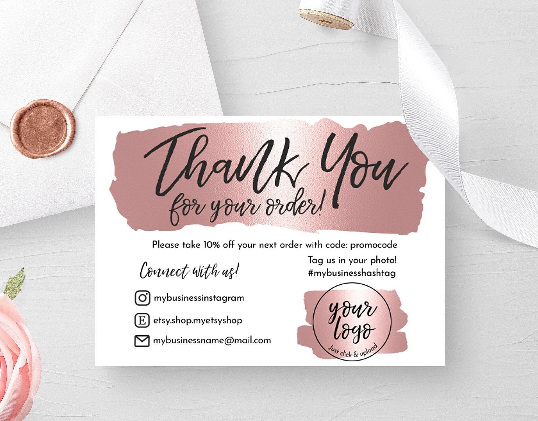 Etsy Small Business Thank You For Your Order Thank You For Your ...
