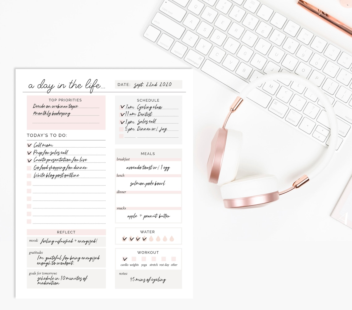 DAILY PLANNER Printable to Do List Printable Meal Planner | Etsy