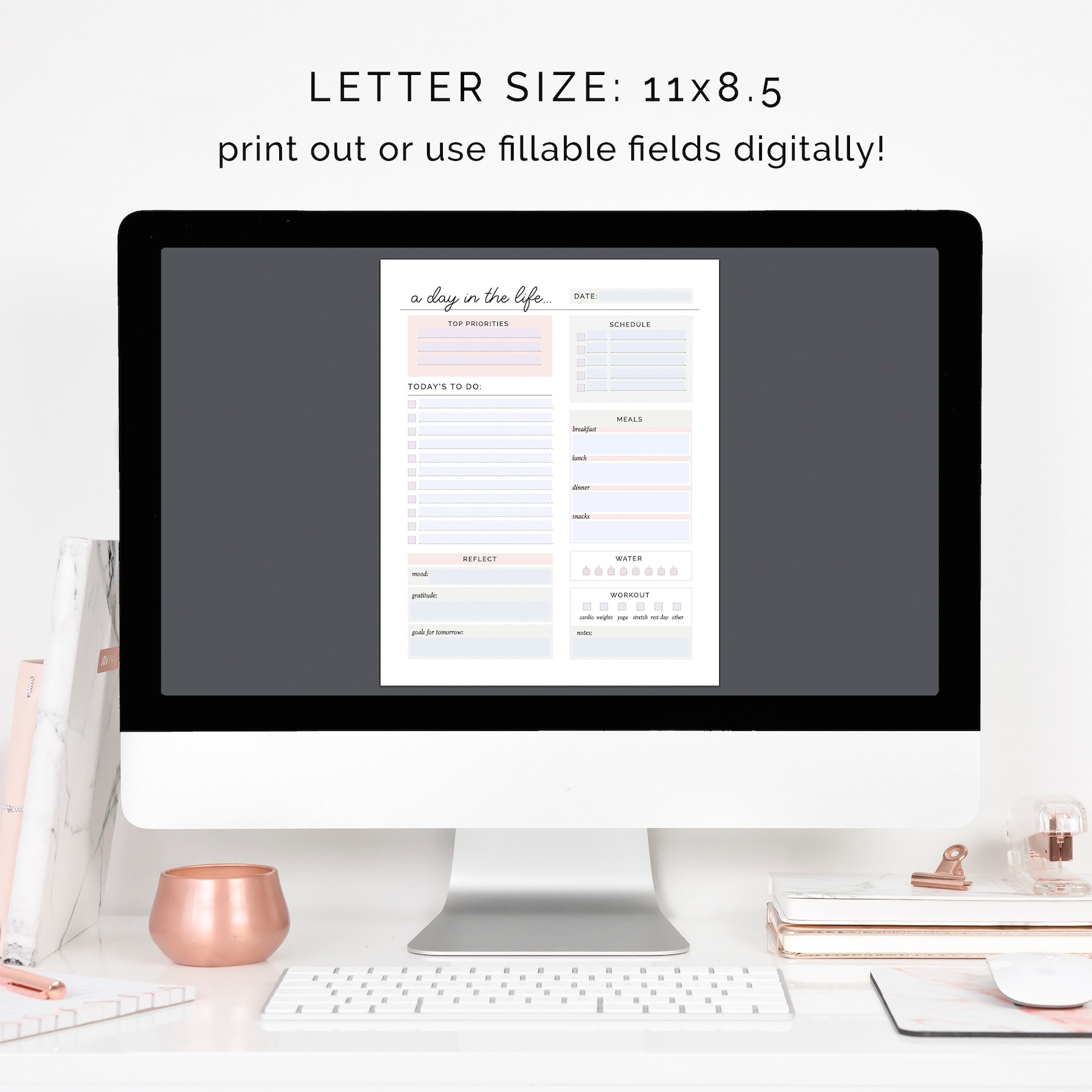 DAILY PLANNER Printable to Do List Printable Meal Planner | Etsy