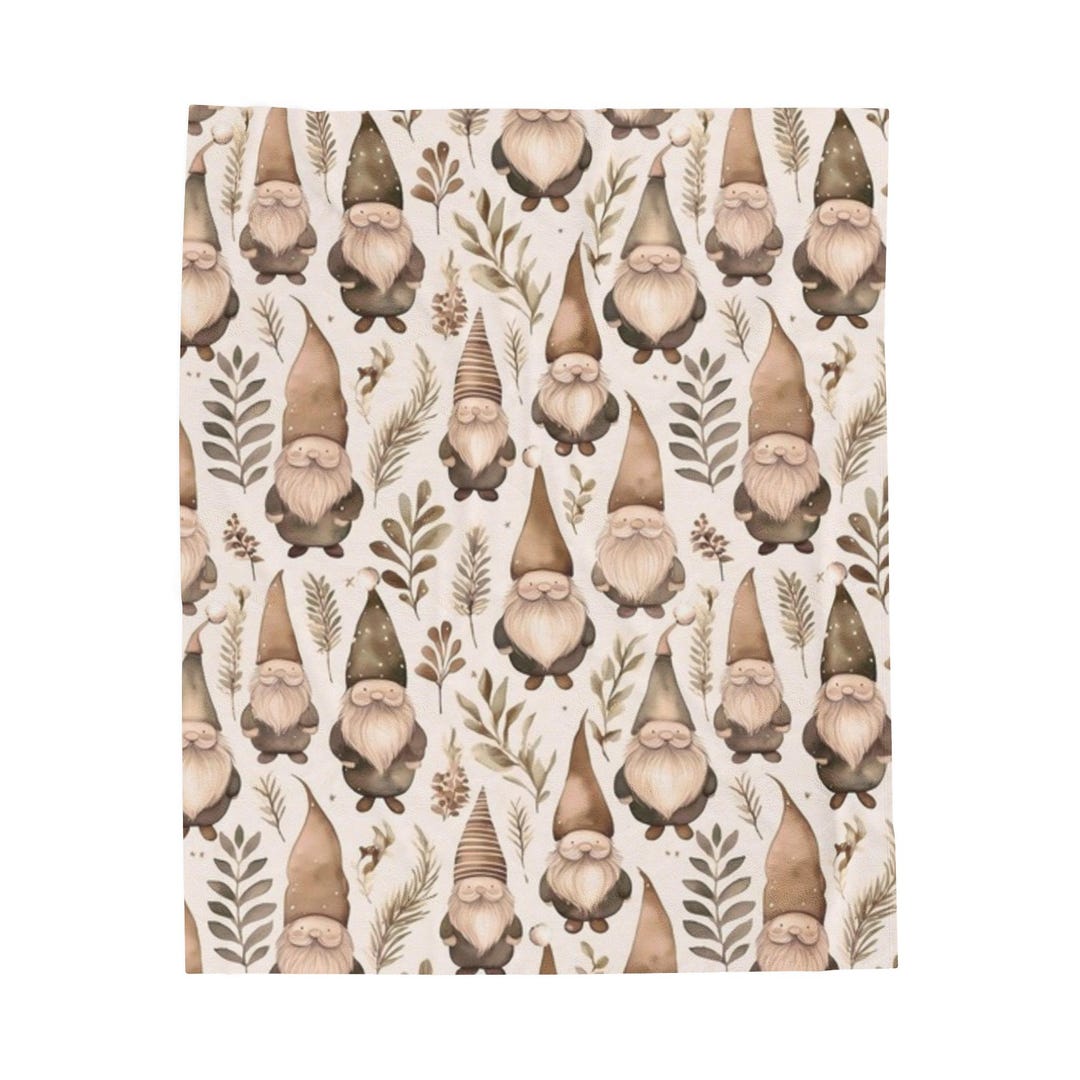 Cozy Gnome Velveteen Plush Blanket for Warmth and Comfort Winter Decor ...