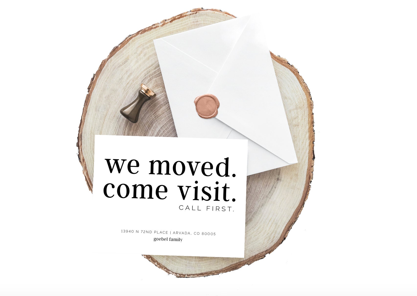 We Moved Come Visit, New Address Card, New Home Card - Printed or ...