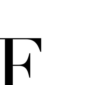 F - Custom Letter Wall Decor, Monogram Print, Minimalist Wall Art Print ...