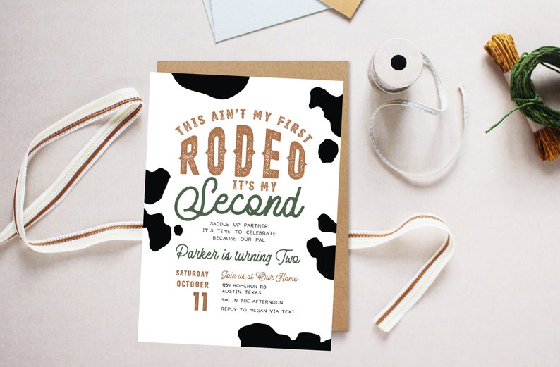 Rodeo Birthday Invitation Ain't My First Rodeo Second - Etsy