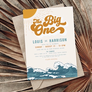 The Big One Invitation - Etsy