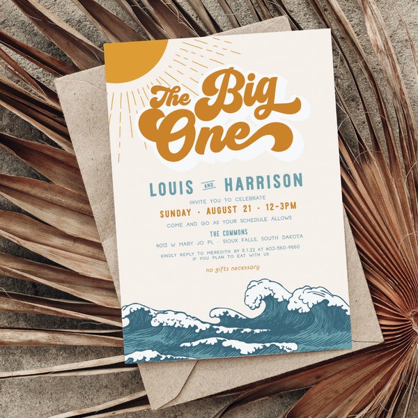 The Big One Invitation - Etsy