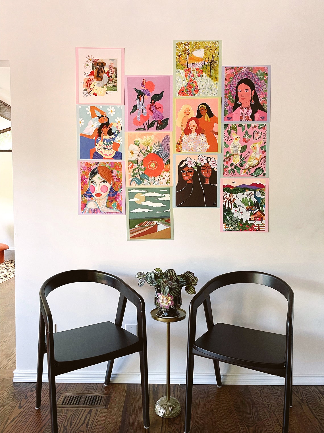 Colorful Floral Collage Kit 12 Large Art Pieces Featuring - Etsy