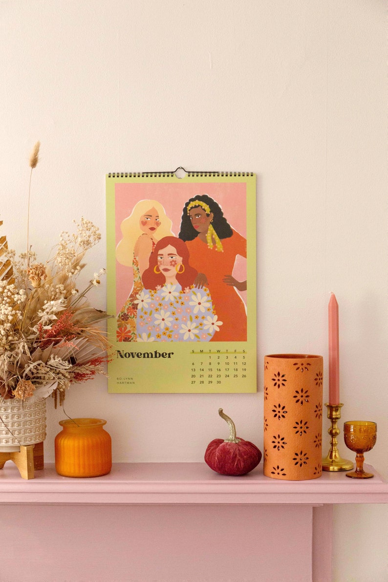 2022 Art Calendar Wall Decor Desk Office Decor Wall Art - Etsy