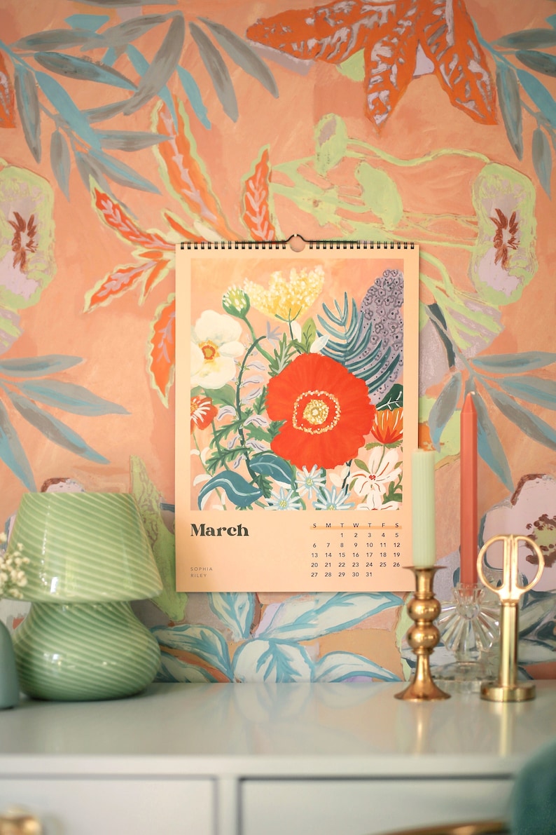 2022 Art Calendar Wall Decor Desk Office Decor Wall Art - Etsy