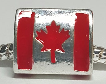 Canadian Flag Charm | Etsy