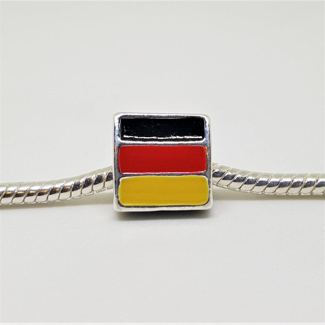 Silver German Flag Charm for European Bracelets - Etsy