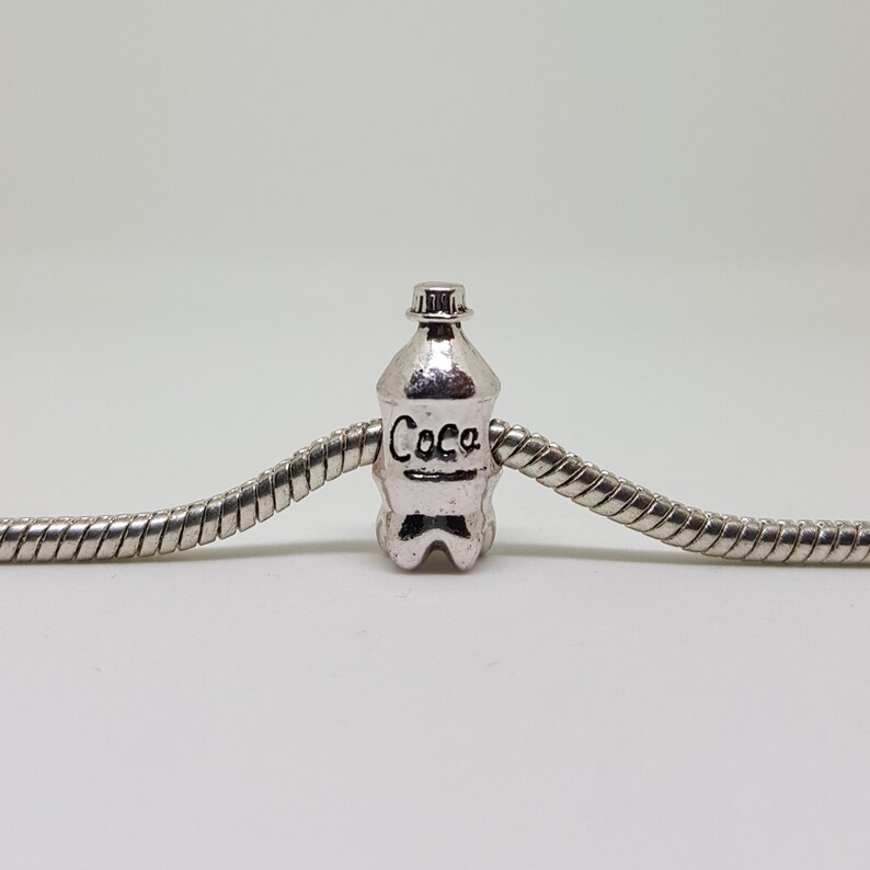 Silver Coca Cola Bottle Charm for European Bracelets | Etsy
