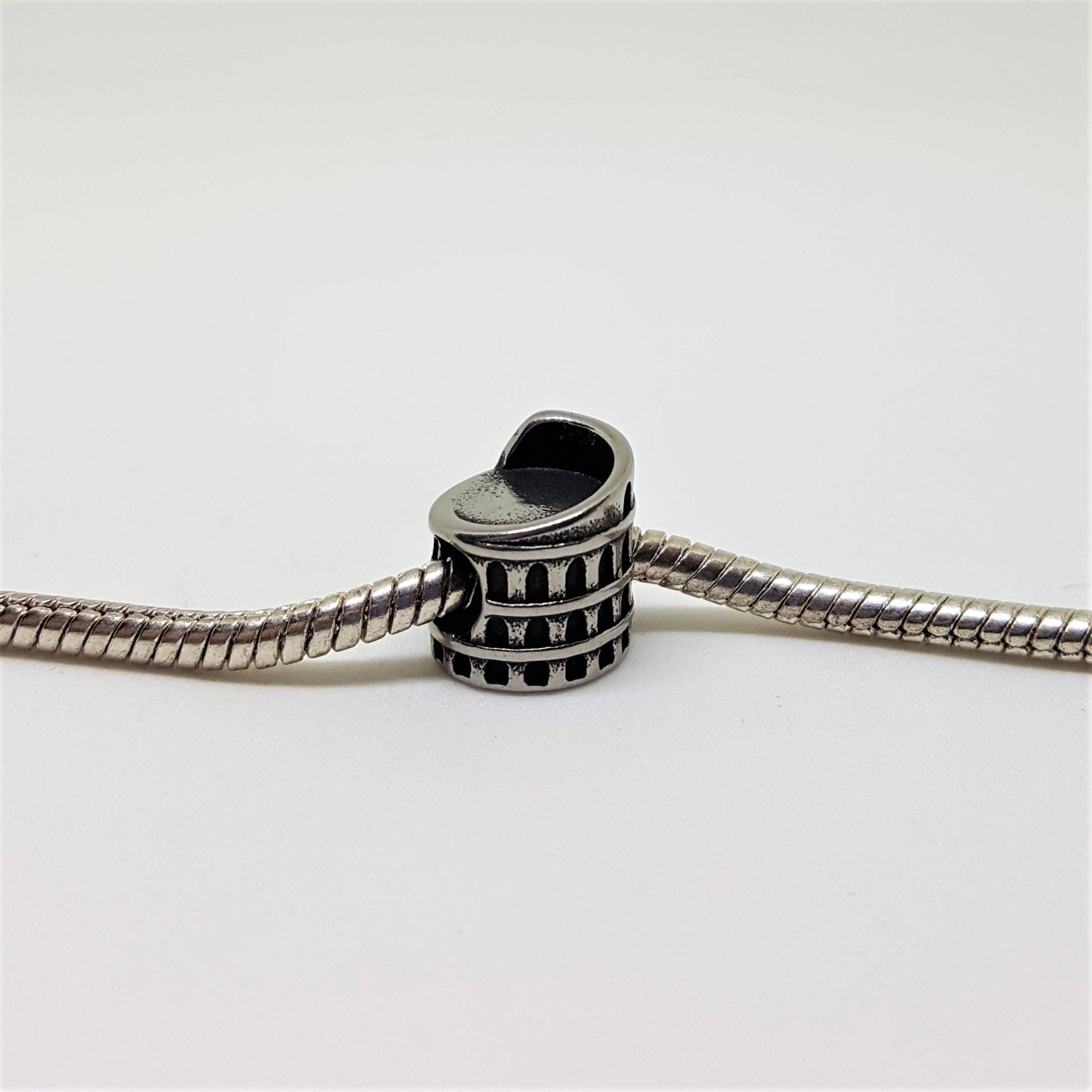 Silver Roman Colosseum Charm for European Bracelets - Etsy