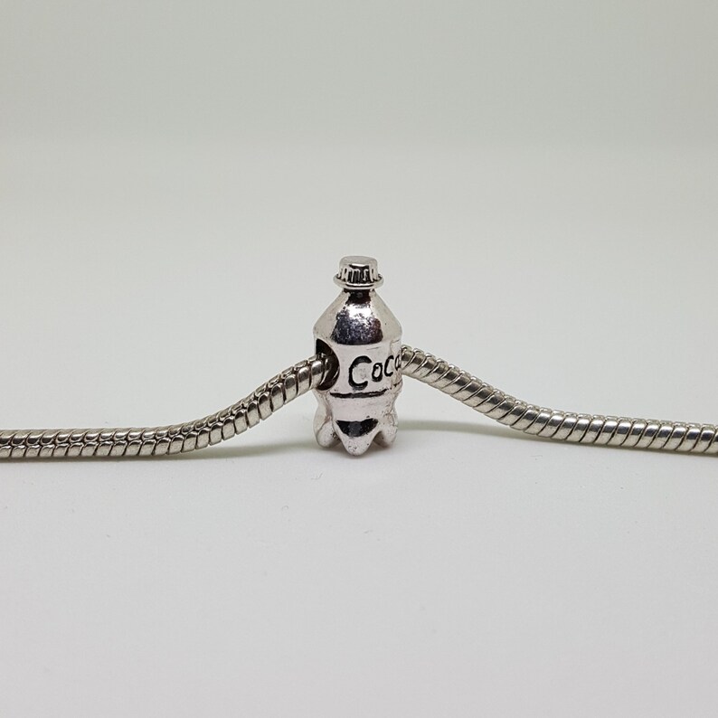 Silver Coca Cola Bottle Charm for European Bracelets | Etsy