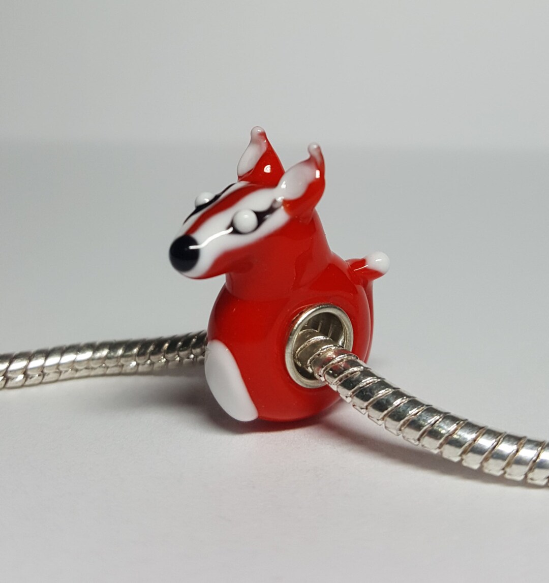 Red Fox Glass Bead for European Bracelets - Etsy