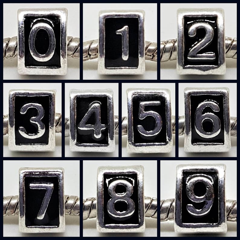 Silver Letter, Number, Heart or "&" Charm (all Letters and Numbers ...