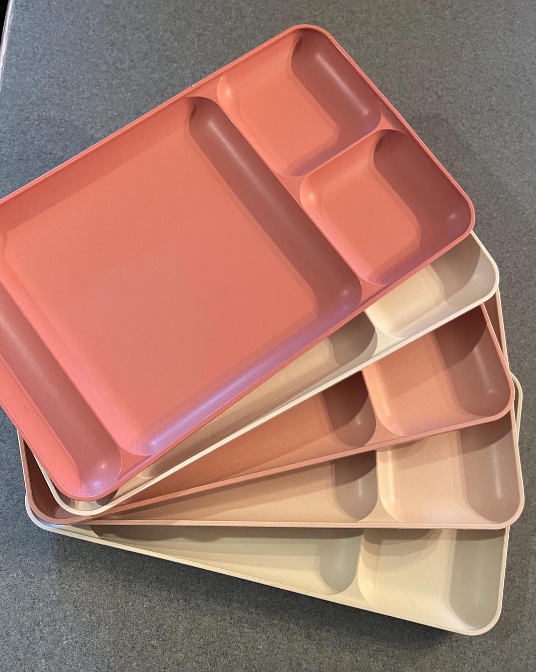 Vintage Tupperware Dinner Trays 5 Piece Set - Etsy
