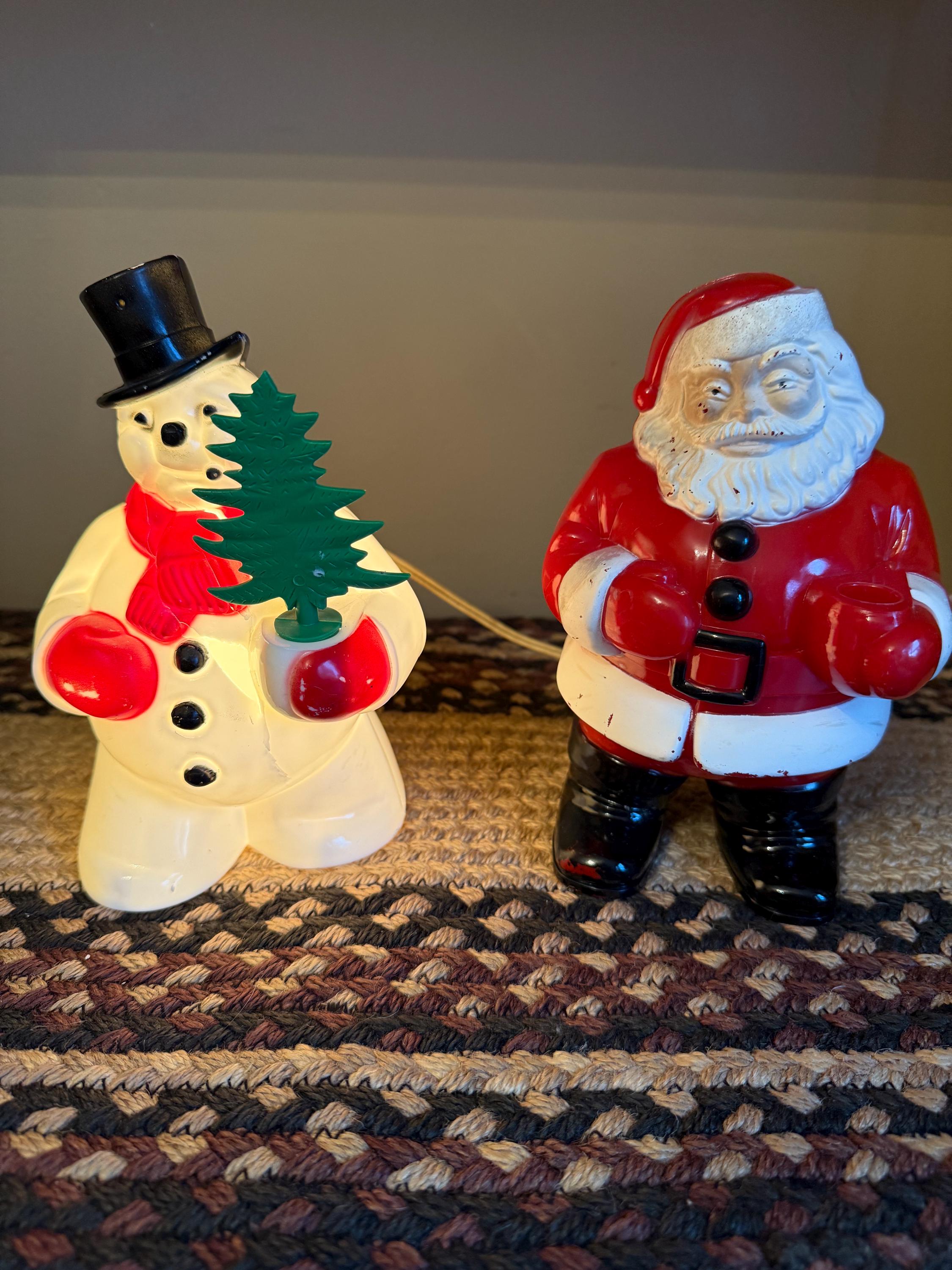 Vintage Royalite Jolly Snowman Light W/tree! 1940s Hard Plastic ...