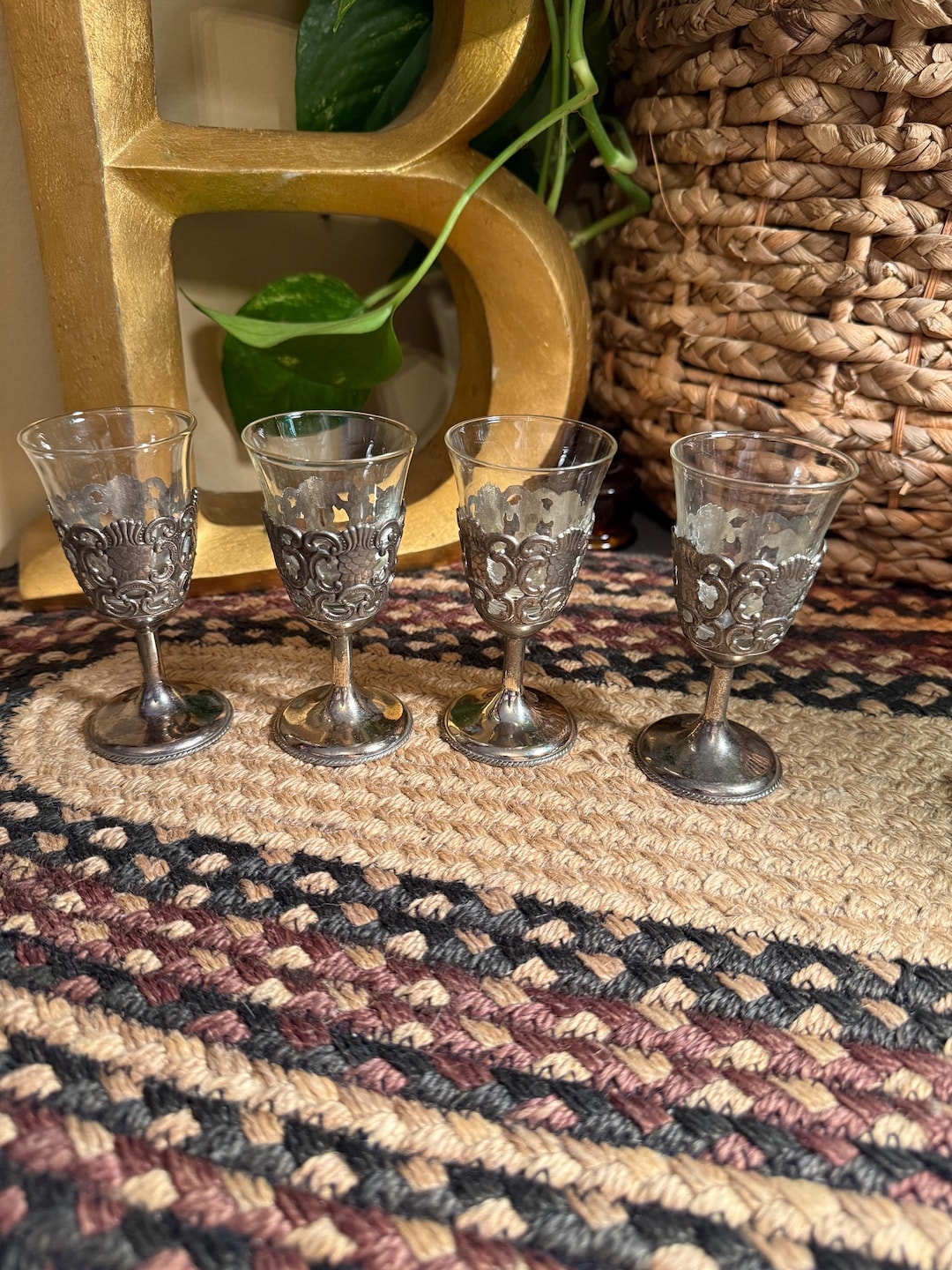 Vintage Silver Caged Glass Cordial Set – Raimond Barware, Japan - Etsy