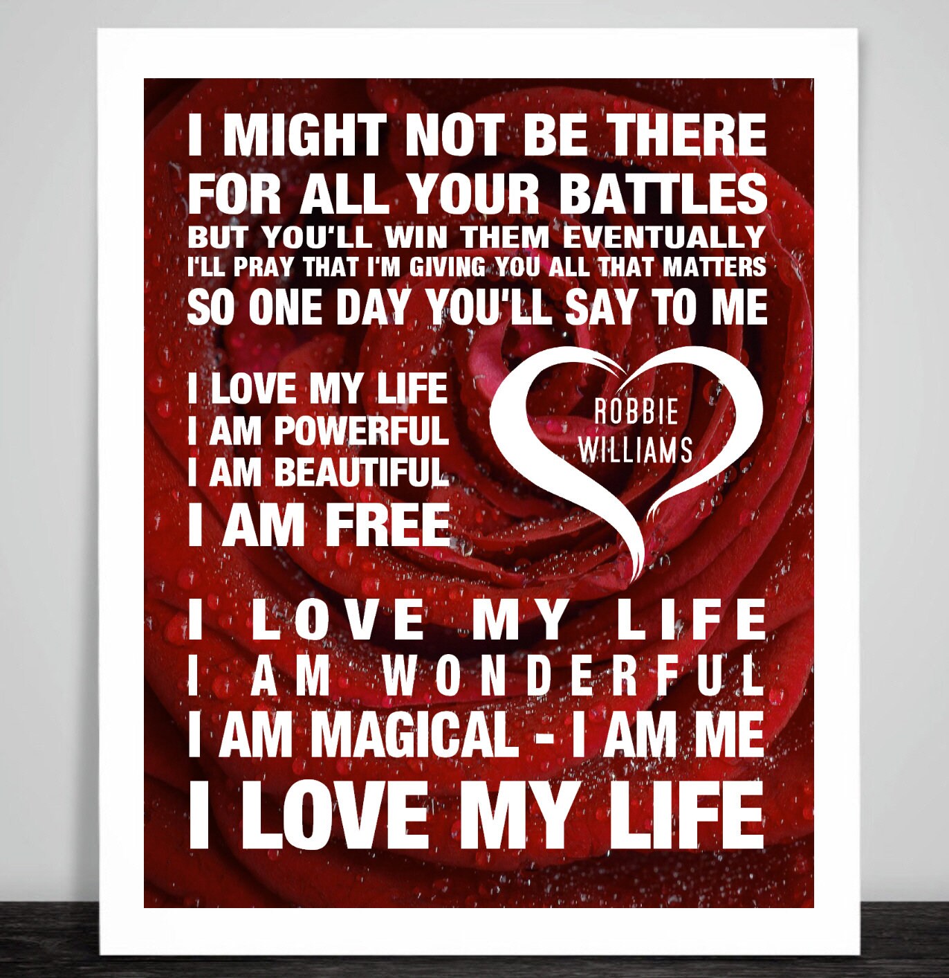 Robbie Williams Love My Life Music Song Lyrics Textured Etsy UK robbie-williams-love-my-life-music-song-lyrics-textured-etsy-uk