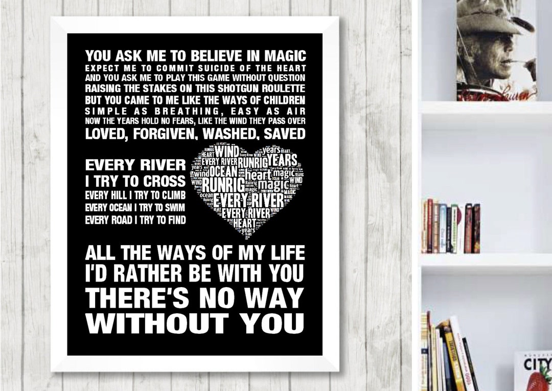 RUNRIG Every River Lyrics Art Print, Framed Music Poster - Etsy UK